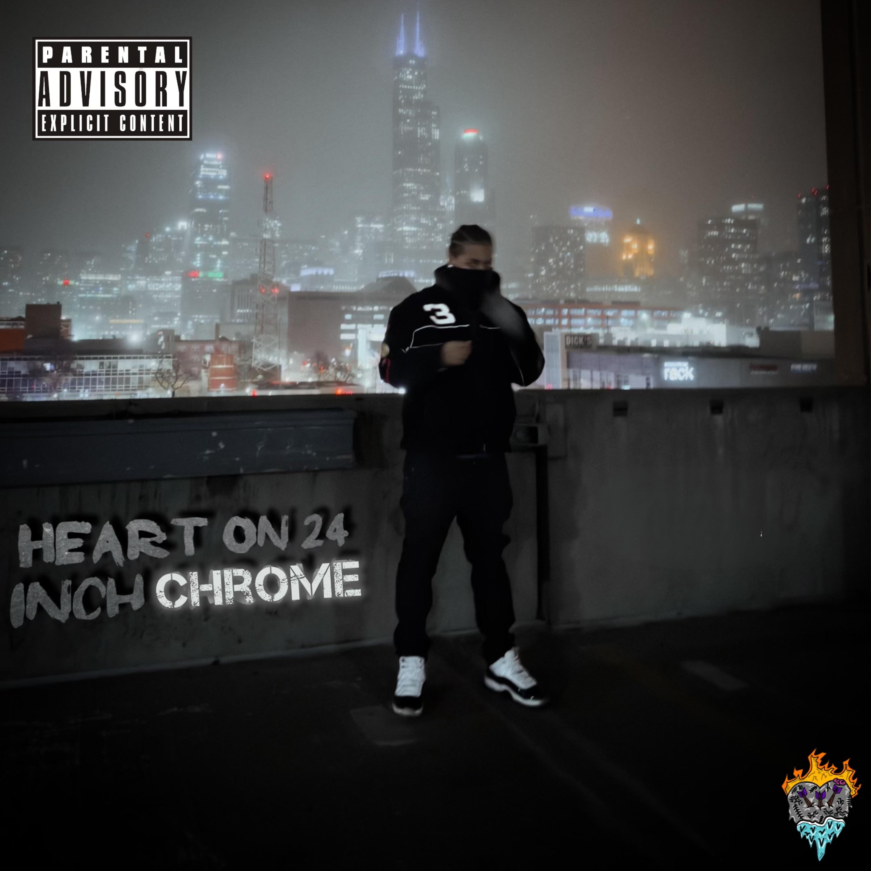 Heart On 24 Inch Chrome - Drew